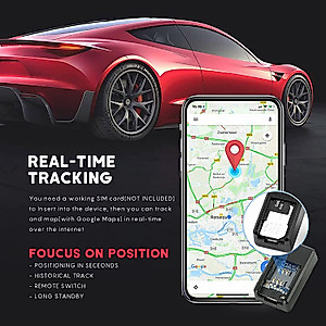 Vape and Wires GPS Tracker for Vehicles, Mini Magnetic GPS Real time Car Locator, Full USA Coverage, No Monthly Fee, Long Standby GSM SIM GPS Tracker for Vehicle/Car/Person Model 2022A