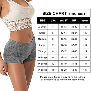 LALESTE Women's Boyshort Underwear Full Coverage Seamless Panties Soft Stretch Boxer Briefs 5 Packs