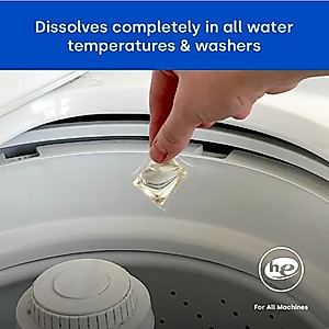 Dropps Stain & Odor Laundry Detergent | Clean & Crisp, 32 Pods | Low-Waste Packaging | Works In All Machines - High Efficiency (HE) Compatible | Powered by Natural Plant-Based Ingredients