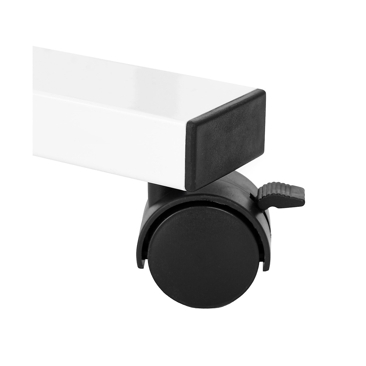 Seville Classics Airlift Mobile Height Adjustable Laptop Stand Computer Workstation for Sitting Table for Home, Office, Classroom, Hospital, w/Wheels, Flat (24"), White