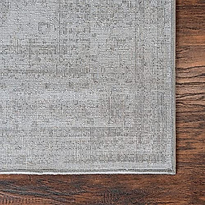 Unique Loom Sofia Collection Area Rug - Salle Garnier (2' x 6' 9" Runner, Gray/ Ivory)