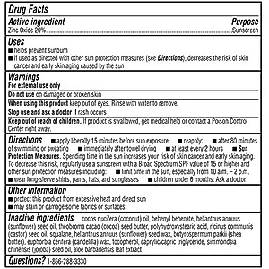 Coppertone Pure and Simple Baby Sunscreen Stick SPF 50, Zinc Oxide Mineral Sunscreen for Babies, Tear Free, Water Resistant, Broad Spectrum SPF 50 Sunscreen, 0.49 Oz Stick