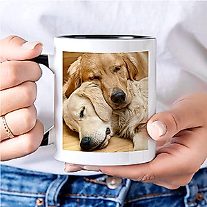 Let's Make Memories Personalized Photo Mug with Message - 11oz - Black Handle - For Father's Day/For Dad
