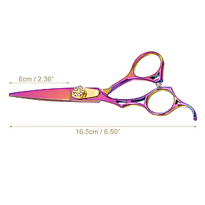 VOCOSTE Hair Scissors, Hair Cutting Scissors, Barber Thinning Scissors, Stainless Steel Razor, Multicolor