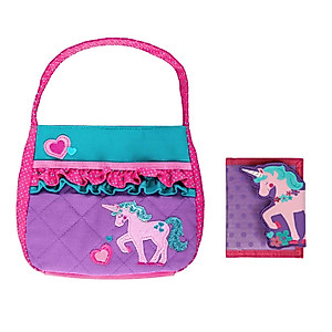 Stephen Joseph Girls Quilted Unicorn Purse and Wallet