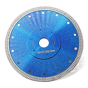 Super Thin Diamond Tile Blade Porcelain Saw Blade for Cutting Porcelain Tile Granite Marbles (7")