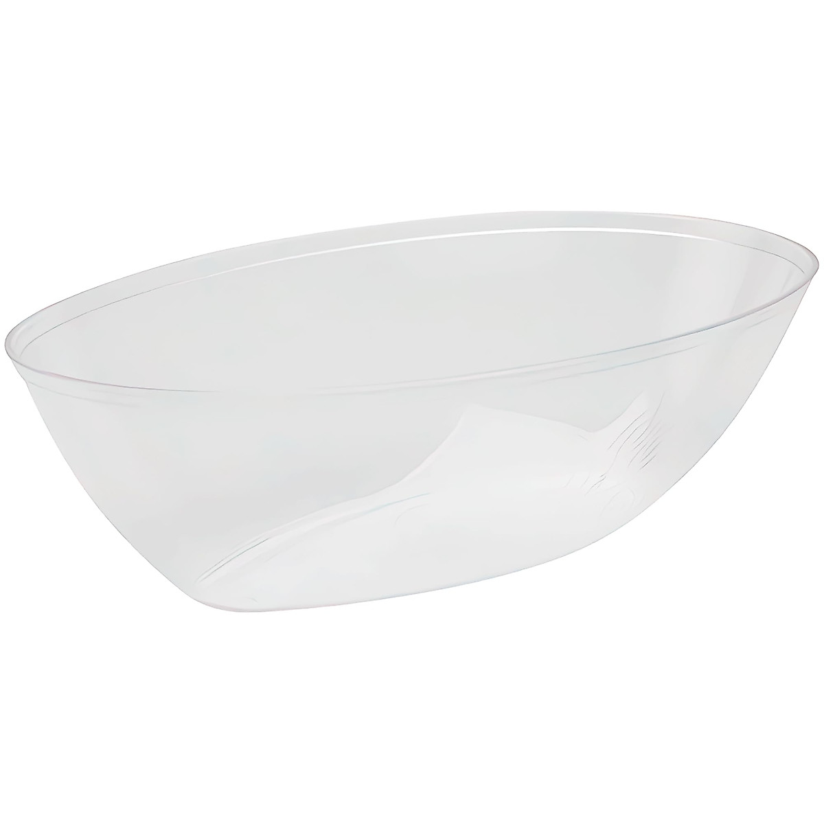 Maryland Crystal Clear Polystyrene Oval Salad Bowl (12") 1 Pc. - Elegant & Durable Crystalware, Perfect for Entertaining, Dinner Parties, Events, & Family Gatherings