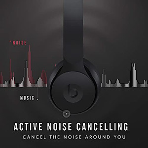 Beats Solo Pro Wireless Noise Cancelling On-Ear Headphones - Black (Renewed)