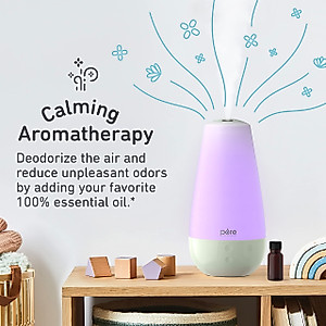 Pure Enrichment® PureBaby® 3-in-1 Whisper-Quiet Humidifier, Color Changing Night Light, & Essential Oil Diffuser for Baby Nursery & Kids Bedroom to Relieve Congestion, Colds, & Coughs (Whisper Green)