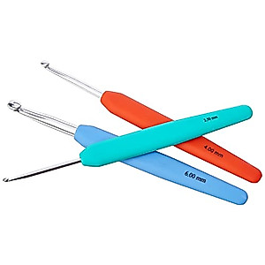 Knit Pro Crochet Needle Kit 09 Units - Waves - 30922 - Knitpro, Pink, 3.5 to 6.00, Single Waves (KP30922)