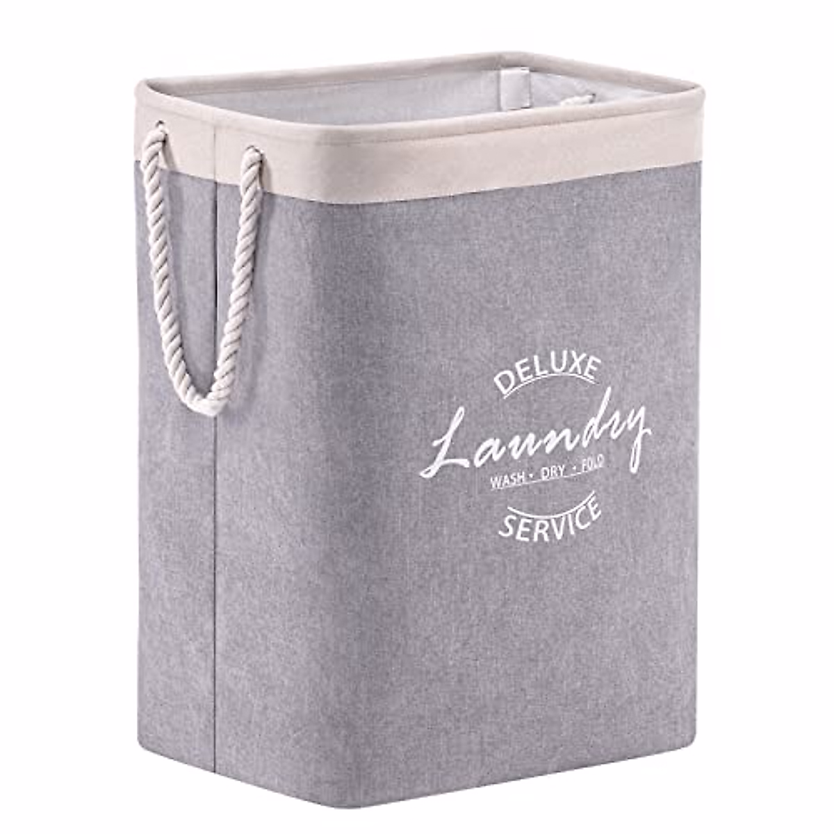 Fiona's magic 75L Large Laundry Hamper Basket with Detachable Brackets and Handle, Collapsible Storage Basket for Bedroom, Bathroom Clothing and Toys Organization, Grey