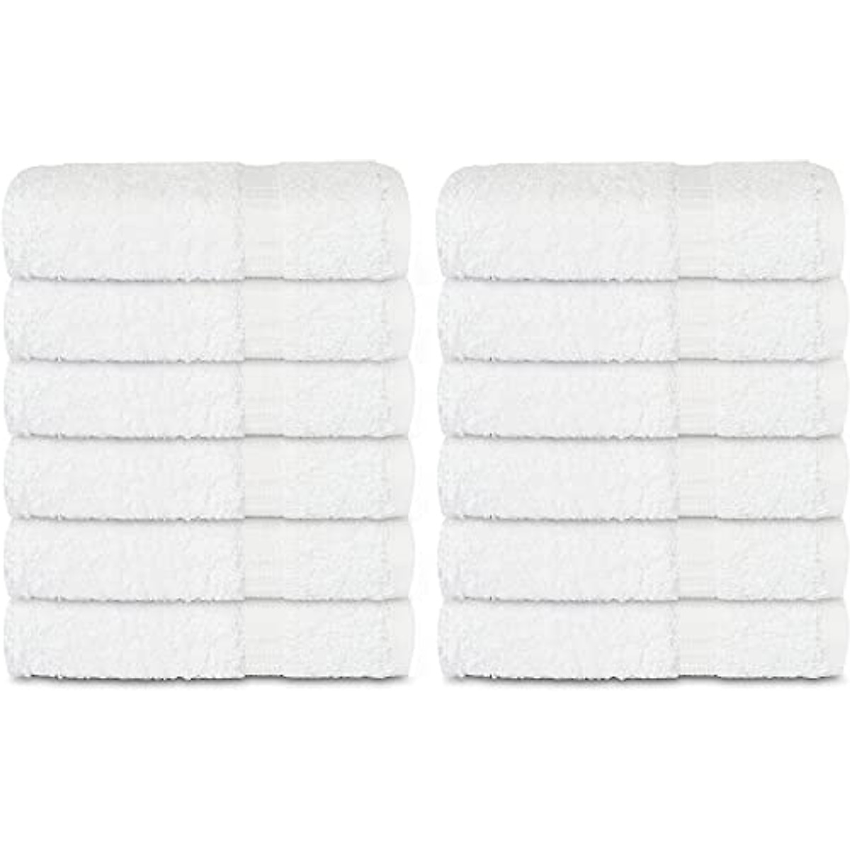 GOLD TEXTILES Premium White Washcloths Set - 300 Pack | 13x13 inches - Ultra Soft, Highly Absorbent Face Towels - Cotton Wash Cloths for Your Body - Machine Washable & Fingertips Towels (White,300)