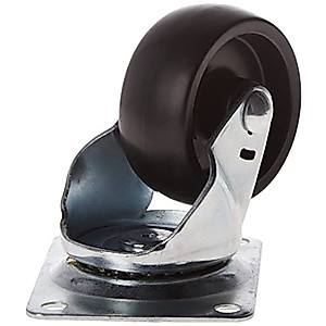 Shepherd Hardware 9394 3-Inch Polypropylene Wheel Swivel Plate Caster, 210-lb Load Capacity