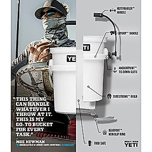 YETI Loadout 5-Gallon Bucket, Impact Resistant Fishing/Utility Bucket, Seafoam