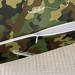 Camouflage Pillow Cases Cushion Covers 24"x24" Set of 2 Soft Camo Throw Pillow Covers for Kids Decor Fishing Decorative Throw PillowCases for Sofa Fisherman Fish Man Cushion Cases Bedroom Green