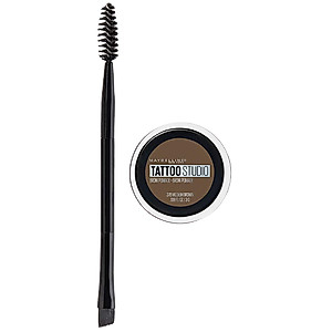 Maybelline TattooStudio Brow Pomade Long Lasting, Buildable, Eyebrow Makeup, Medium Brown, 1 Count