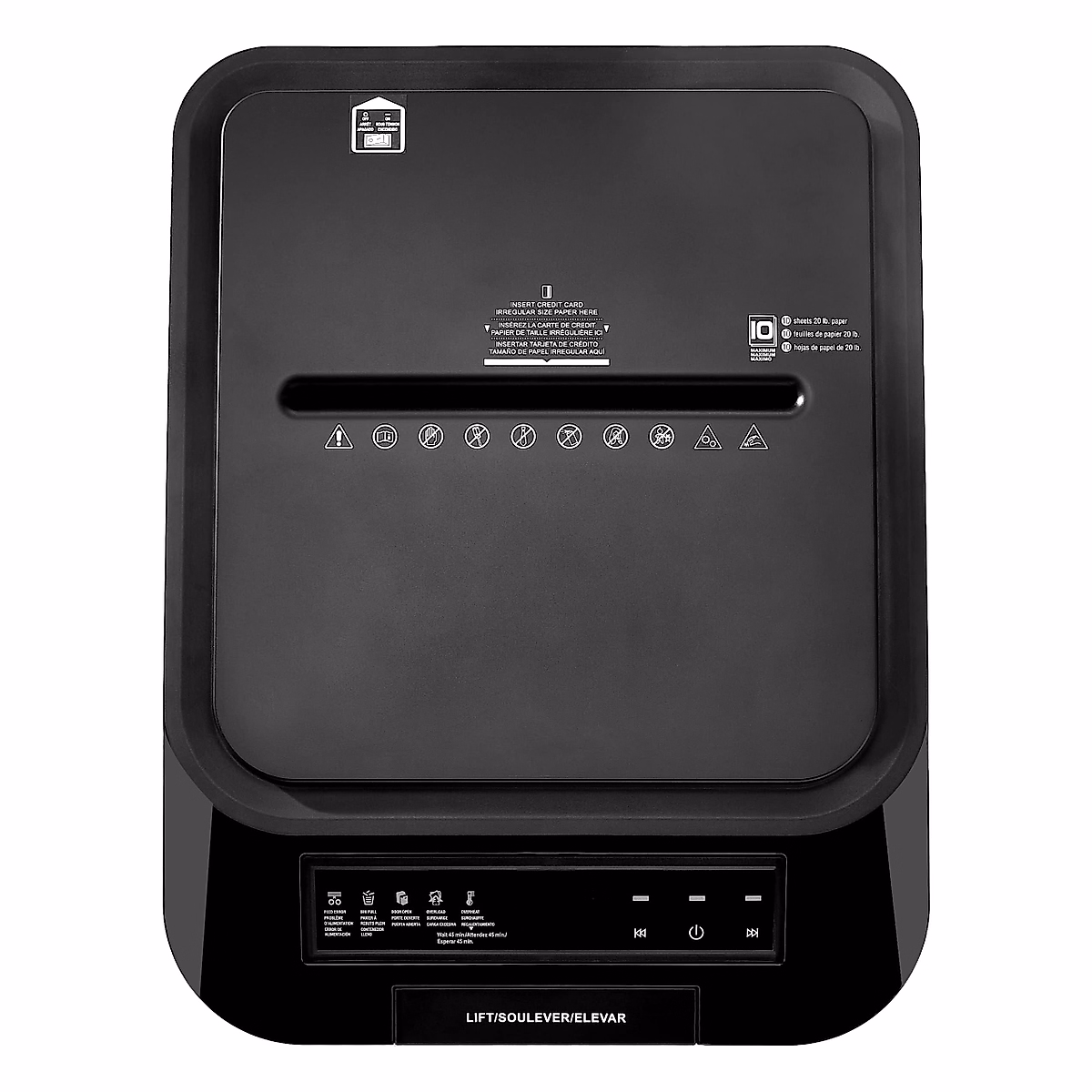 Amazon Basics 200-Sheet Auto Feed Micro Cut Paper Shredder with Pullout Basket, Black - NEW (Previously AmazonCommercial brand)