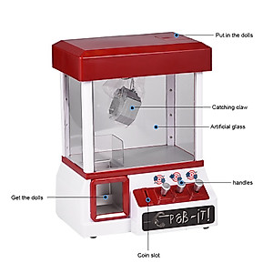 Fdit Claw Toy Grabber Machine Mini Electronic Musical Plush Toys Catcher Game Fun Toy for Children Kids