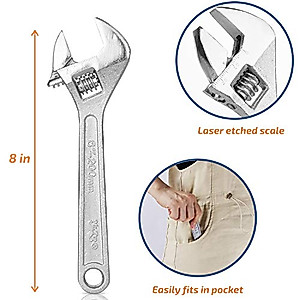 Mr. Pen- Wrench, Adjustable Wrench, 8 Inch, Adjustable Wrenches, Wrench Adjustable, Adjustable Wrench 8 inch, Large Wrench, Large Adjustable Wrench, Wrench Large, Monkey Wrench