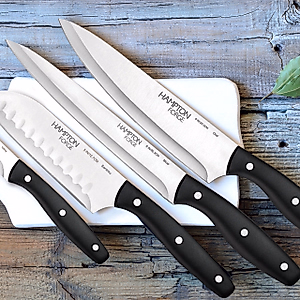 Hampton Forge Black – Rochester – 15 Piece Knife Block Set