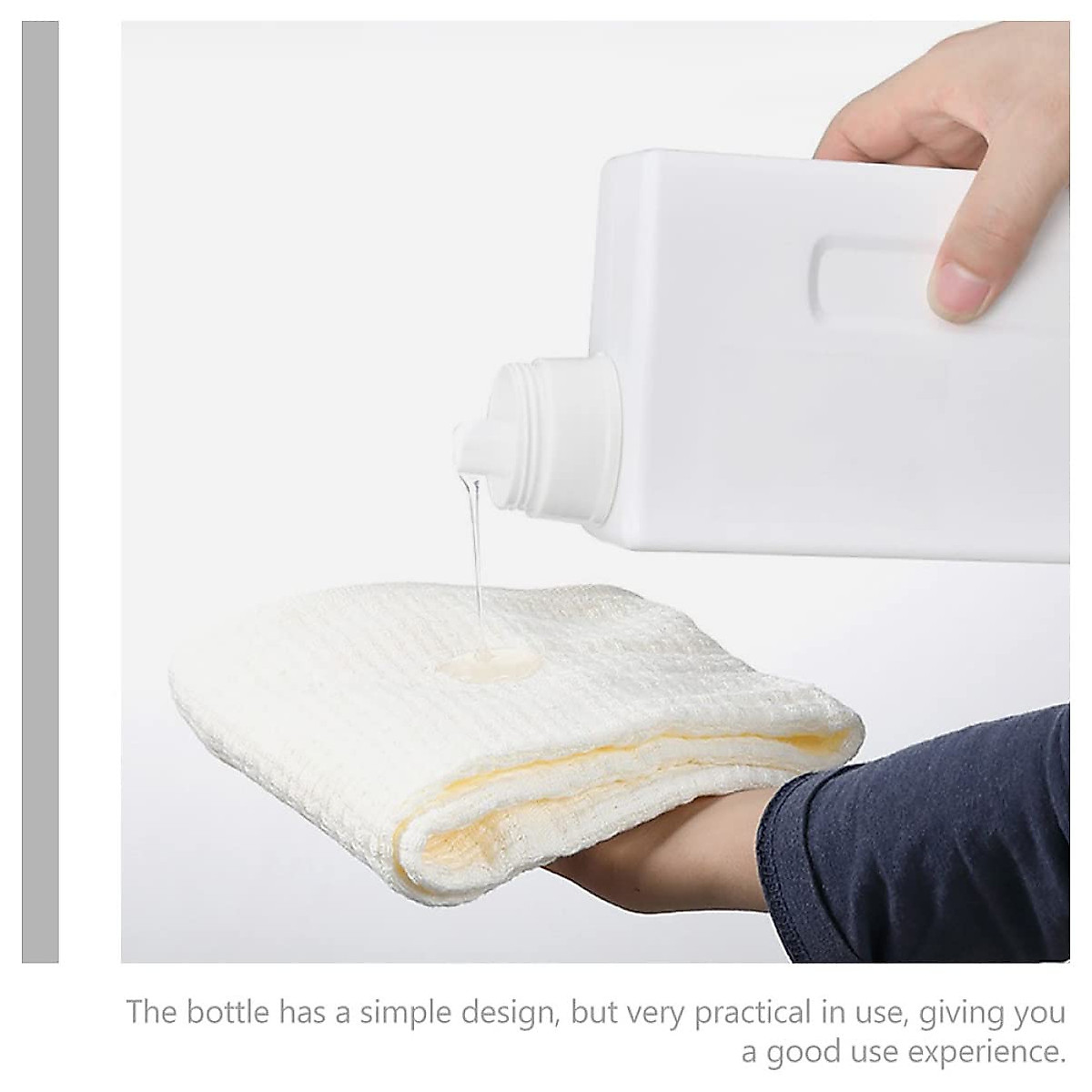 CIYODO 1000ml Empty Laundry Bottles Reusable Refillable Storage Bottle for Lotion Shampoo