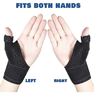 Kmtooon Reversible Thumb & Wrist Stabilizer Splint Brace for Trigger Finger, Pain Relief, Arthritis, Tendonitis, BlackBerry Thumb, Sprained
