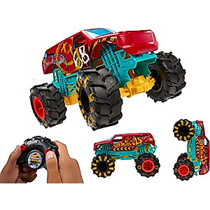 Hot Wheels Rc Monster Trucks Hw Demo Derby in 1:15 Scale, Remote-Control Toy Truck with Terrain Action Tires