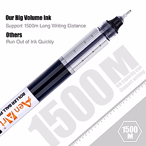 Rollerball Pens, 30 Pack Fine Point Rollering Ball Pen, 0.5mm Fine Tip Liquid Ink Pens, Quick-Drying Pen for Writing, Notetaking and Drawing