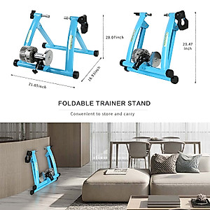 Cycleinn Fluid Bike Trainer Stand for Indoor Riding with Noise Reduction, Portable Bicycle Exercise Training Stand with Fluid Flywheel, Stationary Bike Resistance Trainer for Road & Mountain Bikes