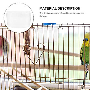 balacoo 12pcs Bird Water Hanging Cups Bird Food Water Bowls Clear Plastic for Bird Parrot Cage Feed Cup Food Container Supplies