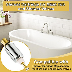 UCDETD MS-5AT-C Brass Shower Cartridge Replacement for SLD1350, MP58045, 4-1/2 in Length, Globe Valve, Faucet Cartridges