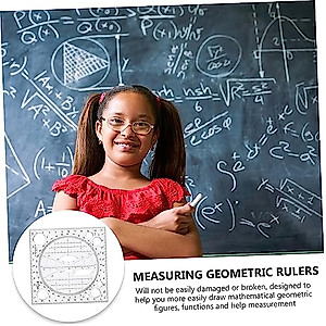 3 Pcs Drawing Millions of Feet Patchwork Ruler Circle Stencil Interior Design Ruler Clear Quilters Ruler Quilting Stencils Geometric Drawings Templates Plastic Plotter Round Child