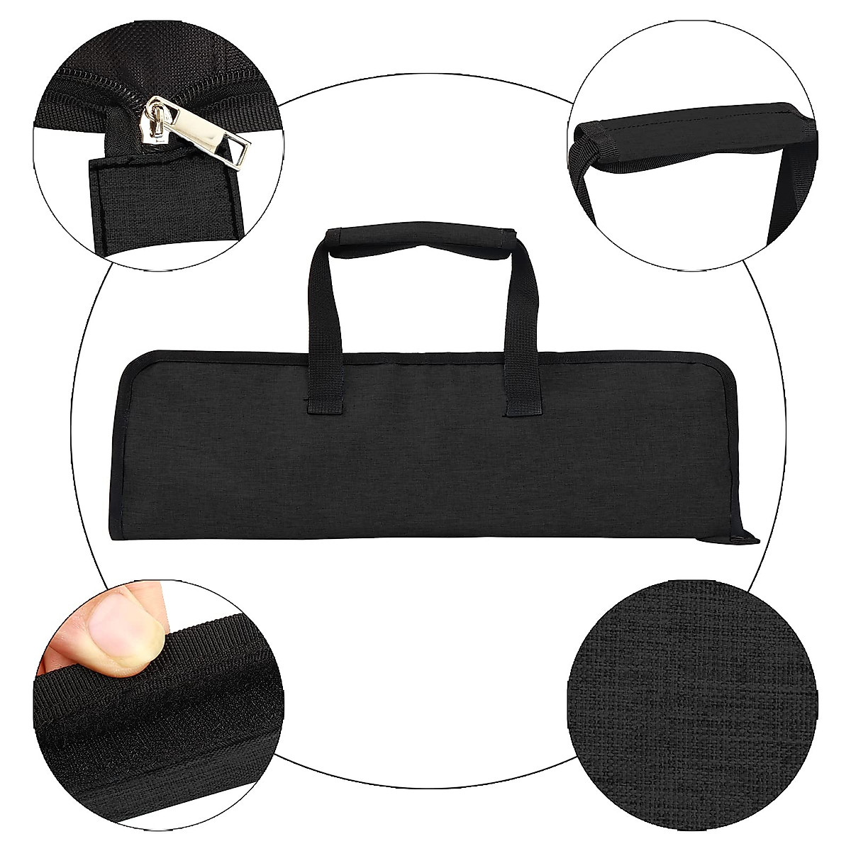 Chef’s Knife Roll Bag, Heavy Duty Oxford Chef Knife Bag, Portable 13 Slots Chef Knife Case , Multi-function Cutlery Knives Pouch Holder Knife Wrap Wallet Tool Roll for Home Kitchen Traveling Camping