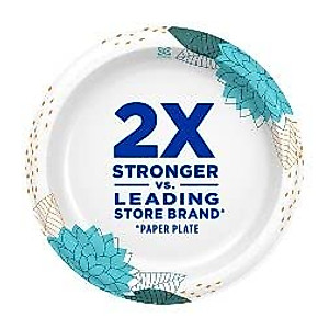 Dixie Everyday Heavy Duty Paper Plates, 8.5 Inch, 55 Count (2 Pack)