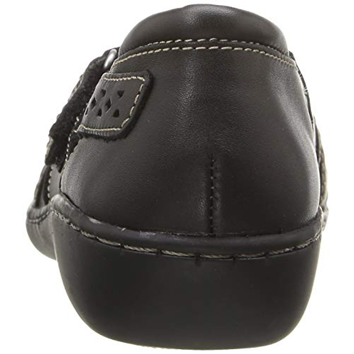 Clarks womens Ashland Spin Q Slip On Loafer, Black, 8 Wide US