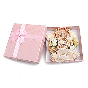 mligril Baby Girl Floral Headbands Set - 3pcs Flower Crown Newborn Toddler Hair Accessories