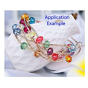 5 Strands Czech Faceted Rondelle Crystal Glass Loose Beads 6mm Spacer Bulk Crystal Clear (420-430pcs) for DIY Jewelry Craft Making CCR601