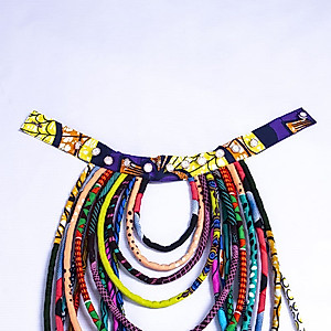 AFRICSTYLE African Necklaces for Women Jewelry Ladies Necklace Ankara Fabric Necklace (Multicolor)