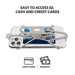 【Bone】 Running Phone Holder with Wrist Lanyard Armband Exercise Gym Jogging Workout for iPhone 13 Pro Max Mini 12 11 X XS 8 7 6 6s iPod Samsung Galaxy Note Ultra S20 S10 S9 S8 (Run Tie Handheld-Gray)