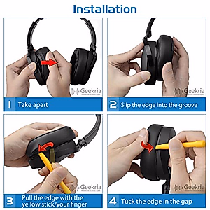 Geekria QuickFit Protein Leather Replacement Ear Pads for Skullcandy Crusher Wireless Crusher Evo Crusher ANC Hesh 3 Headphones Ear Cushions, Headset Earpads, Ear Cups Repair Parts (Green)