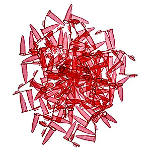 MUHWA 1000PCS Polypropylene Graduated Microcentrifuge Tube with Snap Cap, 0.5ml Capacity Microtubes (Red)