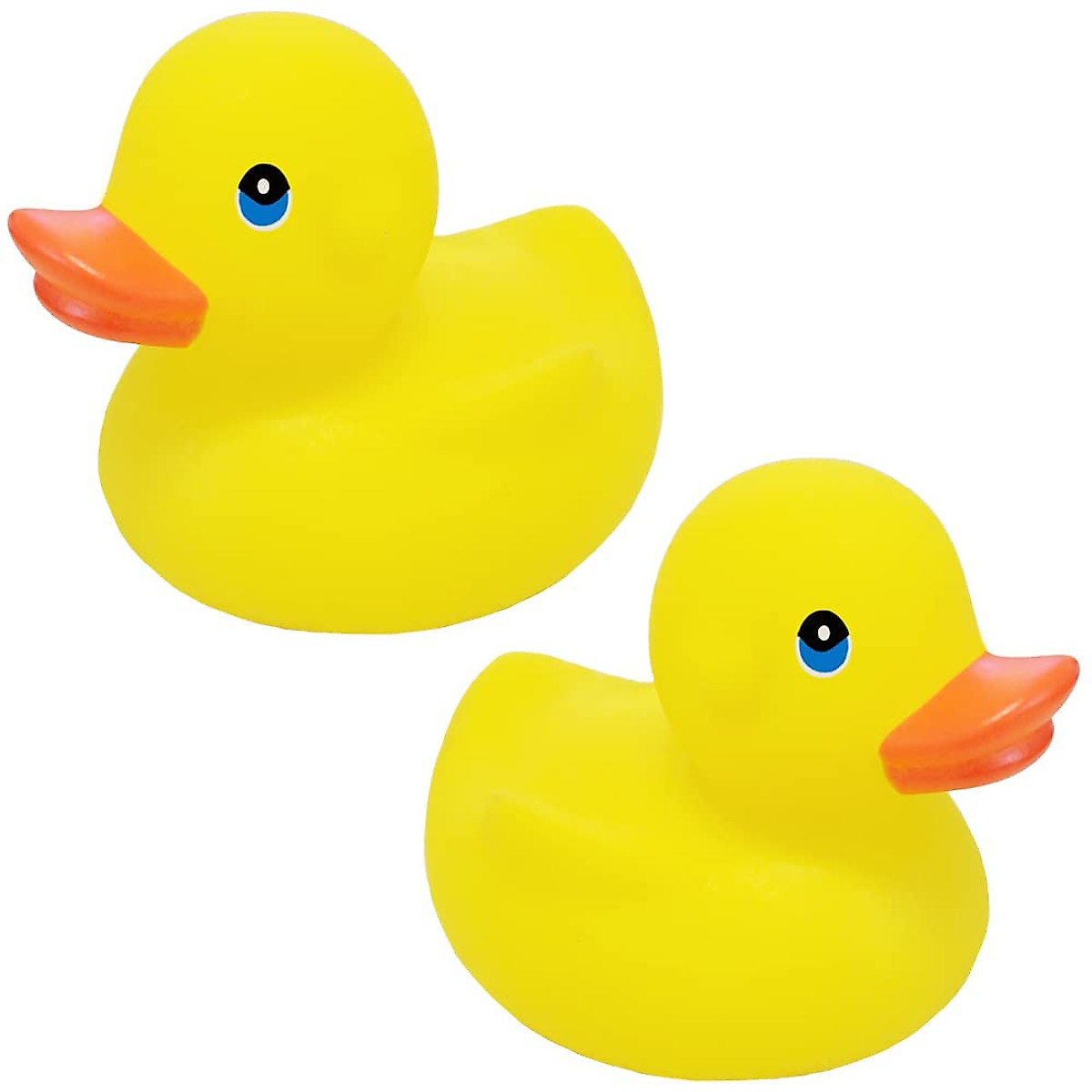 Yellow Rubber Duck Toy Duckies for Kids, Bath Birthday Gifts Baby Showers Classroom Incentives, Summer Beach and Pool Activity, 3" Inch (2-Pack)