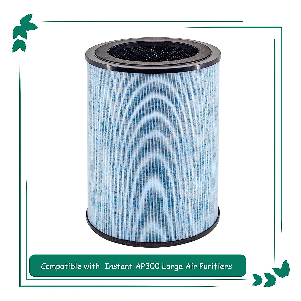 Asheviller AP300 Filter Replacement, Compatible with Instant® AP300 Air Purifier, H13 Grade True HEPA Filter and Activated Carbon Filter, Compare to F300 Filter,2 Pack