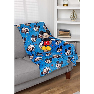 Northwest Mickey Mouse Comic Pop Character Hugger Pillow & Silk Touch Throw Blanket Set, 40" x 50"