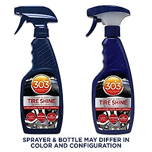 303 High Gloss Tire Shine & Protectant - Long-Lasting, Water-Based Formula - Superior UV Protection - No Harmful Silicones - Prevents Cracking - 16 fl. oz. (30395CSR) Packaging May Vary