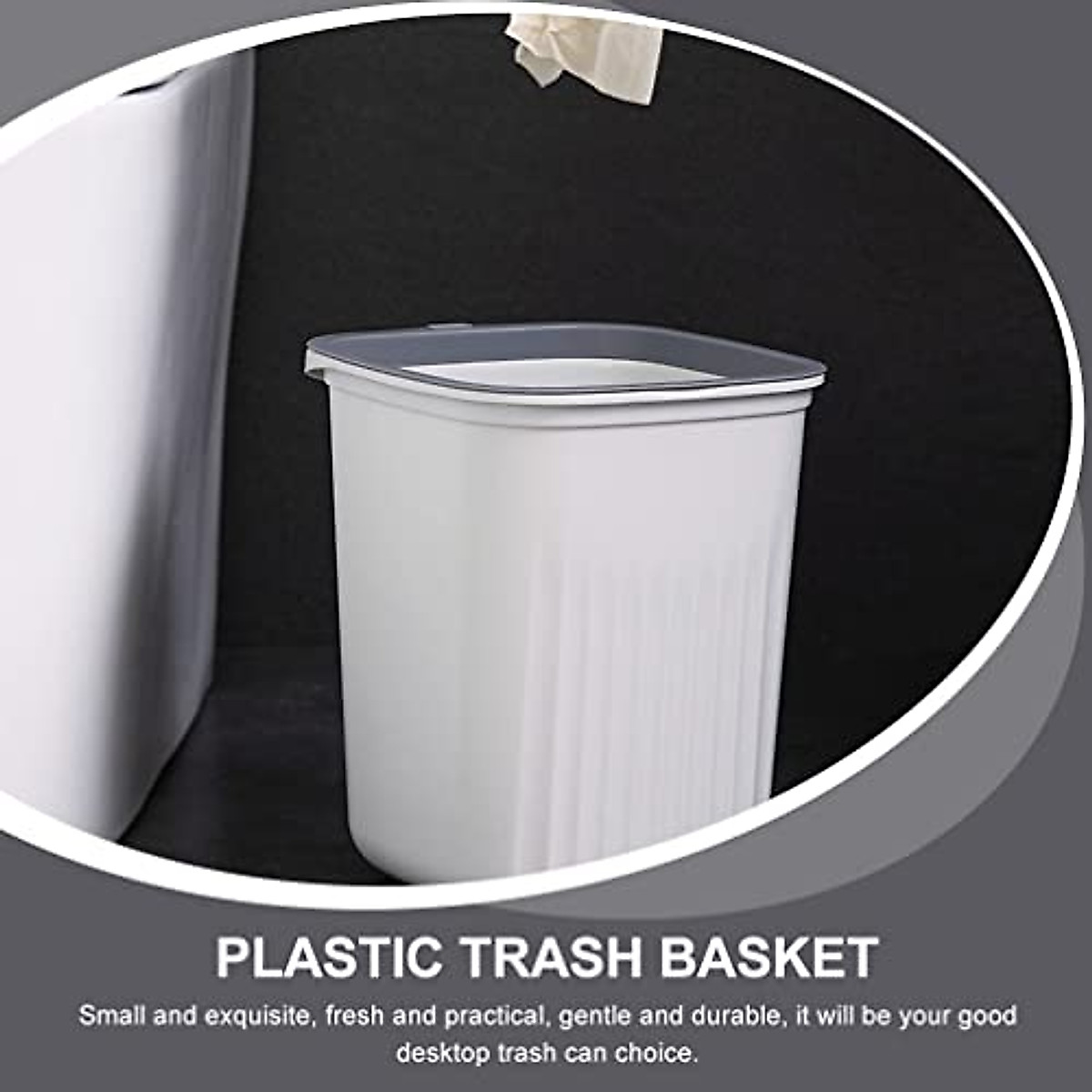 Zerodeko Bathroom Trash 3Pcs Small Trash Can Plastic Waste Basket Garbage Container Bin Recycling Bin Rubbish Bucket Food Scrap Container Compost Bin Pail for Bedroom Bathroom Kitchen Office Trashcan