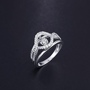 Engagement Rings Wedding Rings Promise Rings for Women Engagement Wedding Rings for Her CZ Diamond Rings Sterling Silver Rings for Women Oval Rings Cubic Zirconia Wedding Rings Simulated Diamond Rings