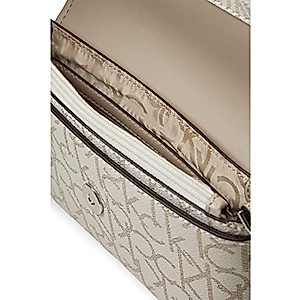 Calvin Klein Key Item Flap Signature Crossbody Vanilla/Khaki/Mushroom PROCESSING PROCESSING