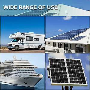 ECO-Baeerss 300 Watt Solar Panel,12/24 Volt High Efficiency Monocrystalline Solar Panel for RV Marine Rooftop Farm Battery and Other Off Grid Applications