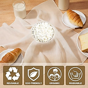 Amrules Cheese Cloths for Straining, 6PCS 20x20 Inch Grade 100 Cheese Cloth, Reusable Washable Unbleached Pure Cotton Cheesecloth for Cooking and Cheese Making with Hemmed Edge